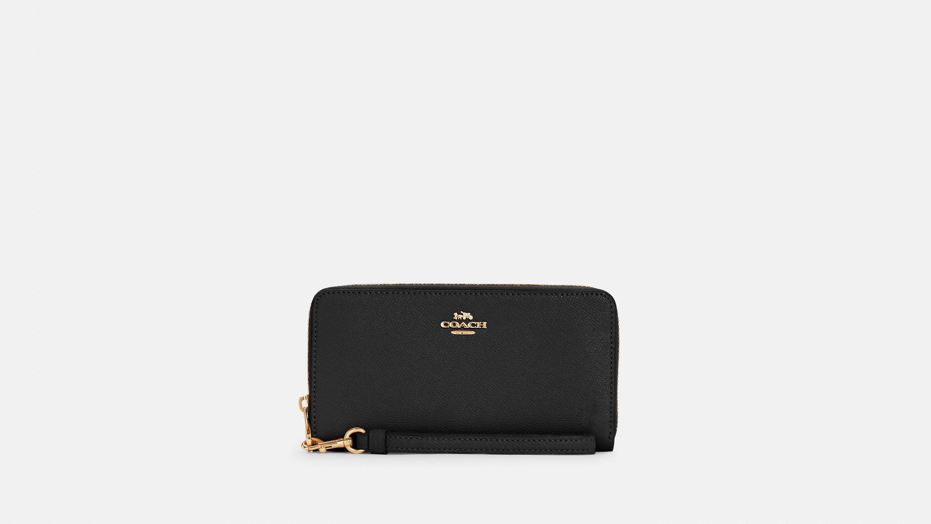Coach Long Zip Around Wallet in Gold/Black - Walmart.com