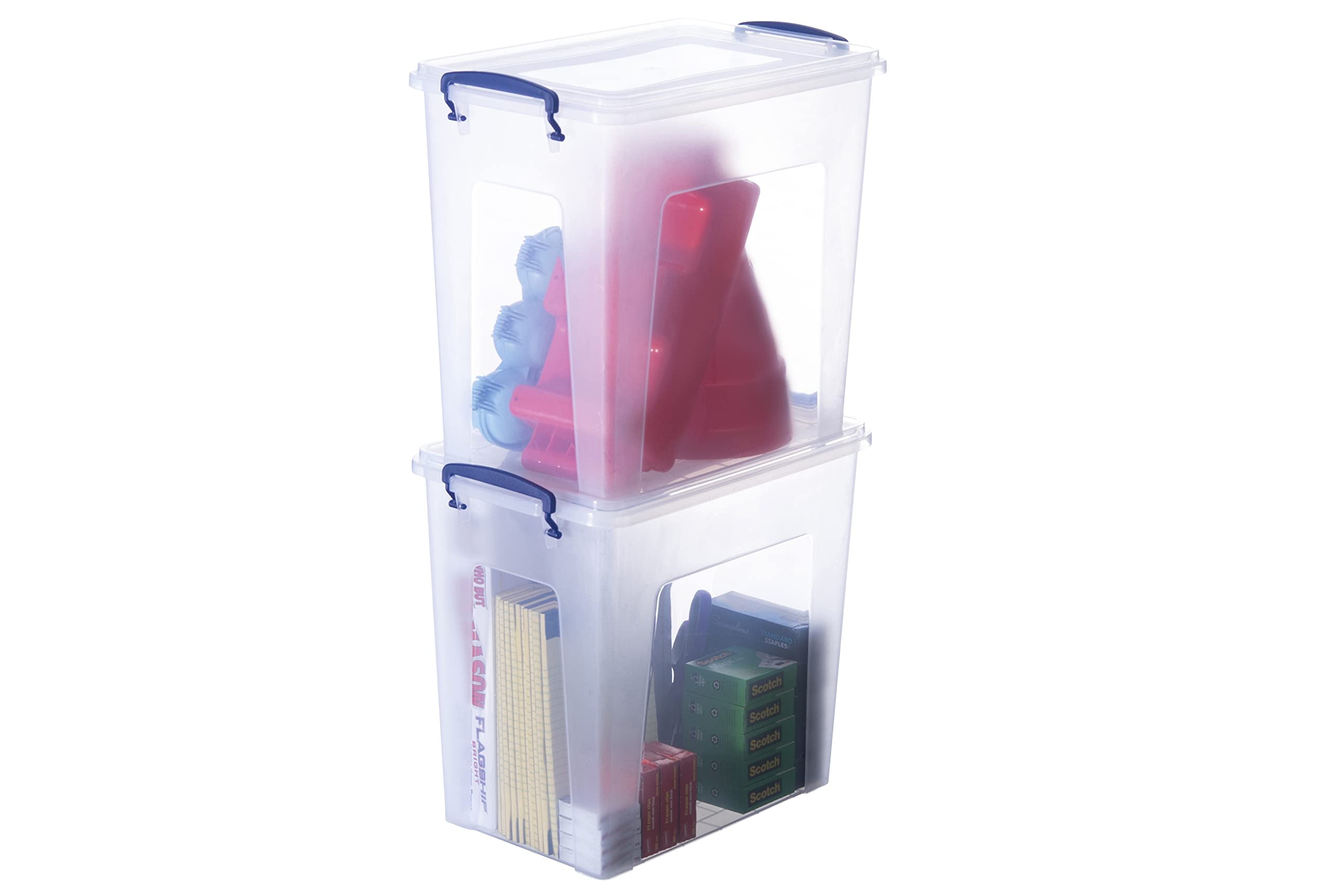 Superio X-Deep Clear Storage Container with Lid and Handles, 20 Quart ...