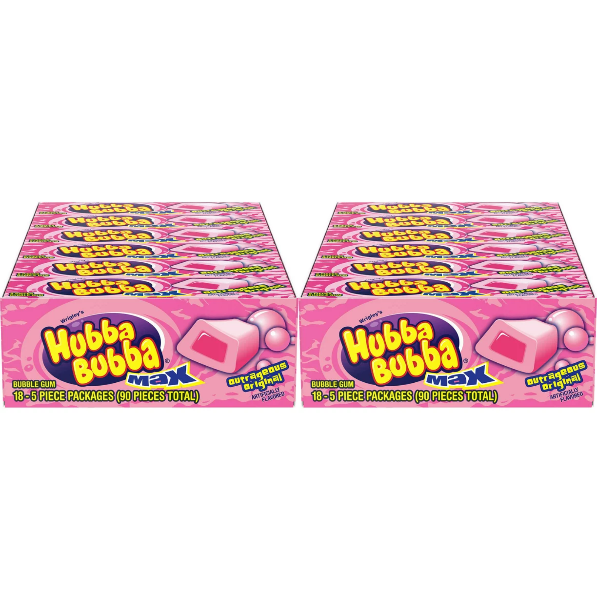 Hubba Bubba MAX Awesome Original Bubble 18 Count Ea. Pack (36 Pack Double Up) - Walmart.com