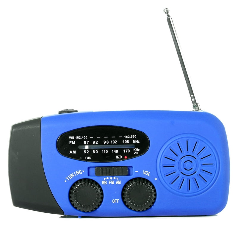 Radio con linterna solar de manivela de 1200 mAh y 3 LED para ...