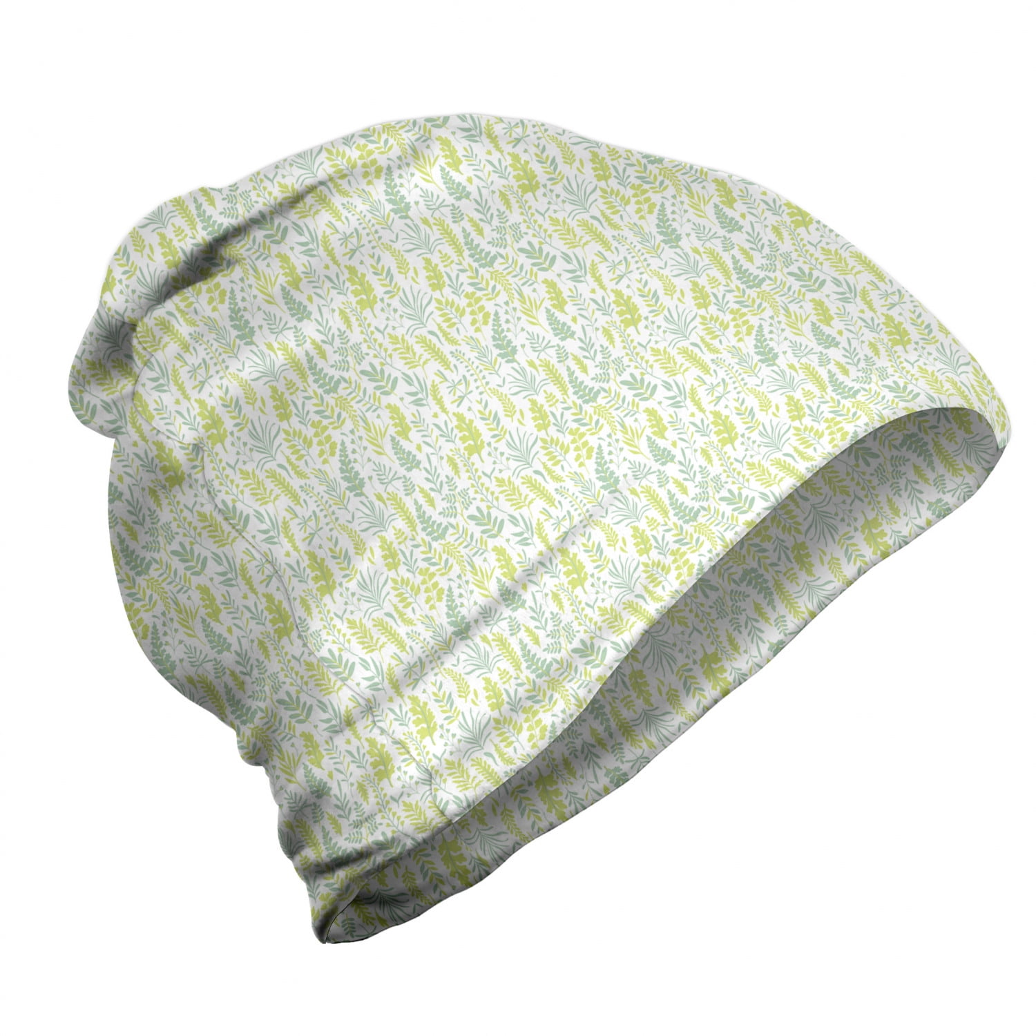 Nature Unisex Beanie, Monochrome Herbs and Plants, Hiking Outdoors ...