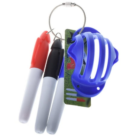 Golf Ball Triple Track 3 Line Marker Stencil +3 Pen Golf Ball Line ...