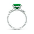 ANGARA Lab Grown 2.5 Ct Round Emerald Butterfly Engagement Ring in 14K ...