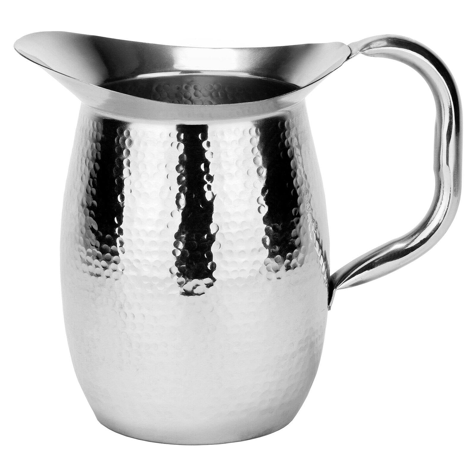 2 Qt. Double-Walled Hammered Stanless Steel Water Pitcher - Walmart.com