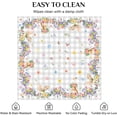 Easter Tablecloth Square 60x60 Inch, Spring Floral Bunny Buffalo Plaid ...