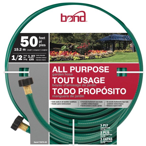 Greenfifteen 5/8 x 50 Ft LIGTH DUTY Garden Hose - Walmart.com