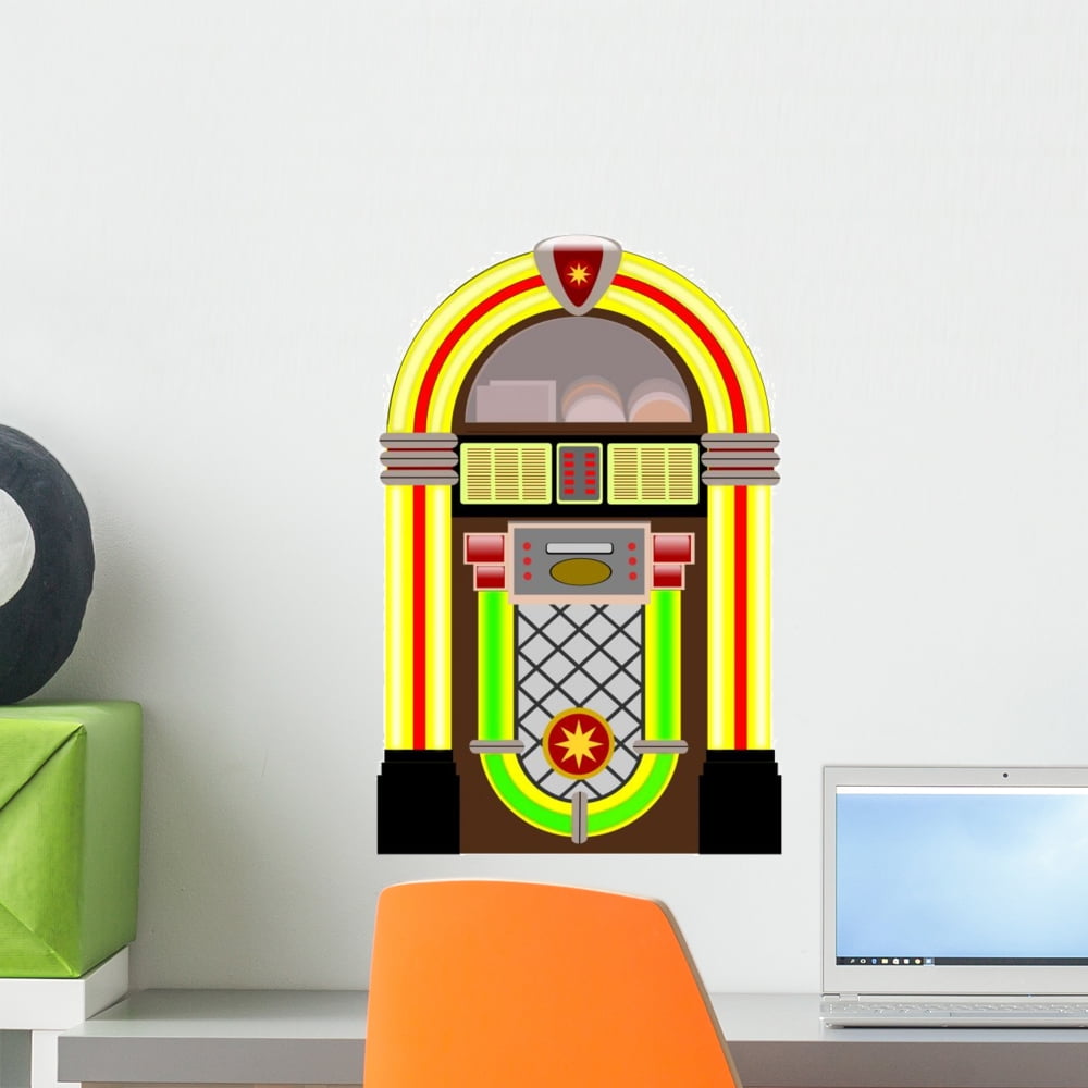 Jukebox Wall Mural by Wallmonkeys Peel and Stick Graphic (18 in H x 12 ...
