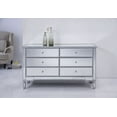 Elegant Decor Contempo 6 Drawer Contemporary Mirrored Dresser in ...
