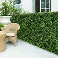 Costway 12 PCS 20''x20'' Artificial Boxwood Plant Wall Panel Hedge ...