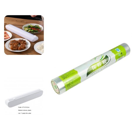 Food Wrap Dispenser Built-in Sharp Cutter Drop-resistant Case Easy ...