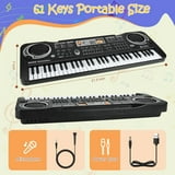 Mixfeer 61 Key Mini Piano Keyboard, Electric Keyboard Instrument with ...