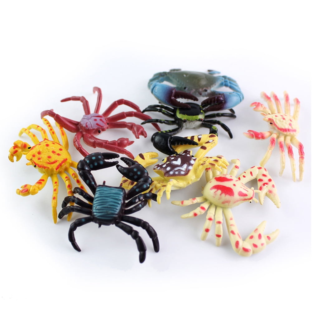 Gprince 8/12pcs Frog Turtle Crab Animal Model Small Toy Action Figures Education Kids Toy