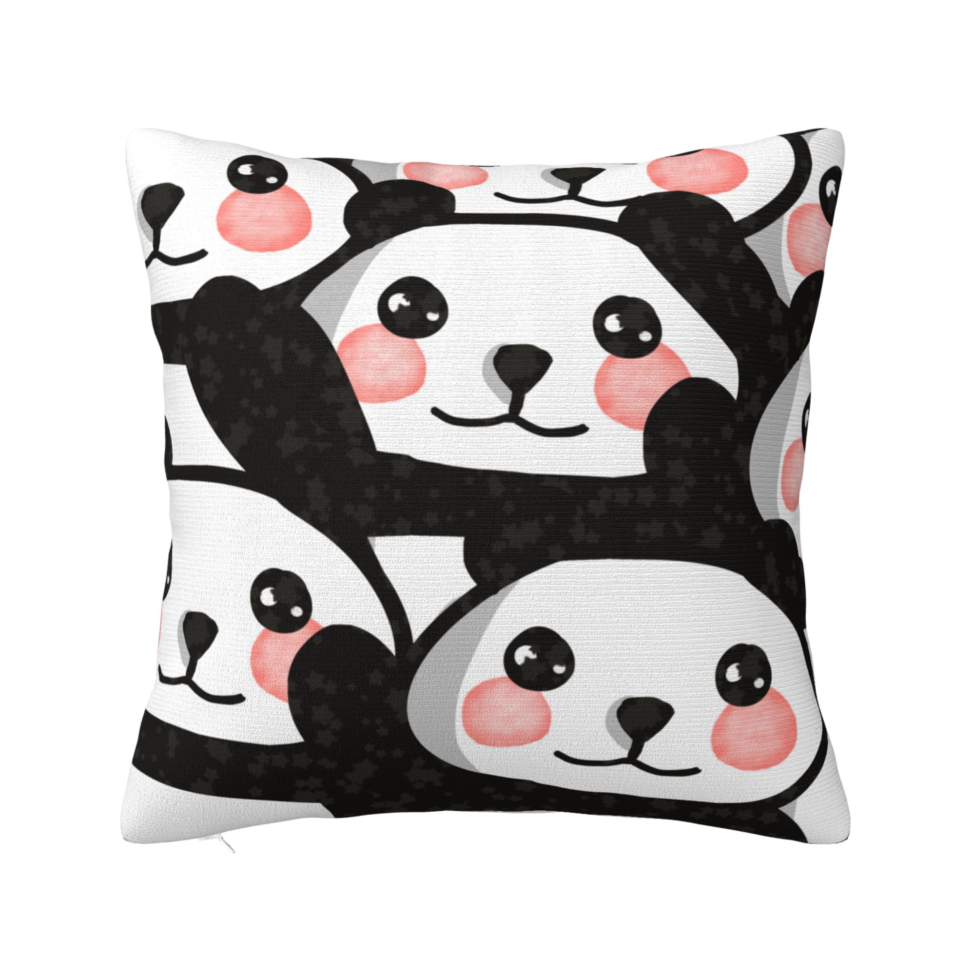ZICANCN Decorative Throw Pillow Covers , Pandas Zoo Bear Couch Sofa Decorative Knit Pillow ...