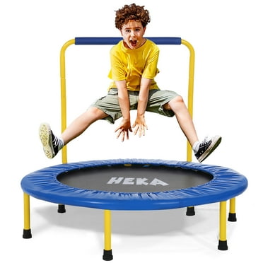 Little Tikes Easy Store 3-Foot Trampoline, with Hand Rail, Blue ...