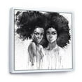 Designart Portrait of African American Woman XI FLOAT FRAME WALL ART ...