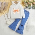 2-3 Years Toddler Girls Long Sleeved Hoodie Flared Pants Casual Two ...