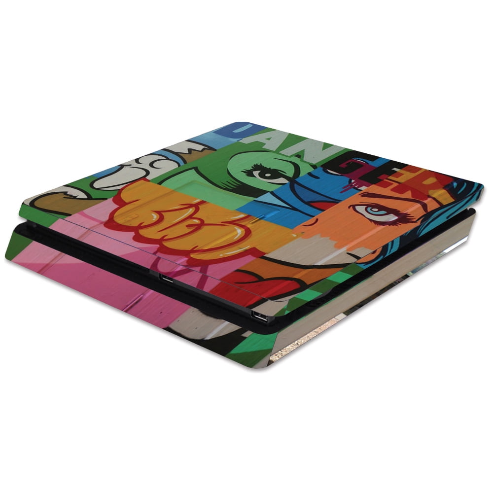 Skin Decal Wrap Compatible With Sony PS4 Slim Console Danger - Walmart.com