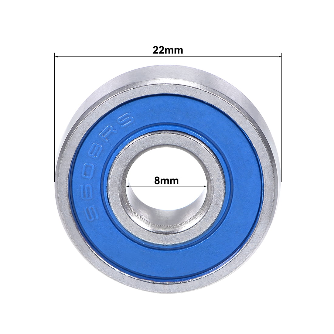 S608-2RS Stainless Steel Ball Bearing 8x22x7mm Double Sealed 608RS ...