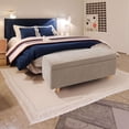 2 Piece Stretch Storage Ottoman Cover, Rectangle Ottoman Slipcover with ...