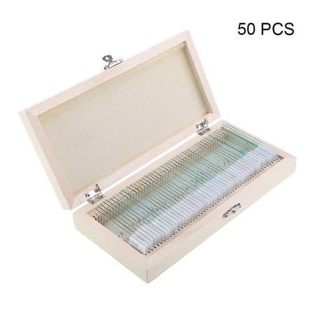 Microscope Slides 25/50/100 Pcs Kids Plastic Prepared Microscope Slides ...