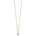 14k Solid Yellow Gold 3/4ct Lab Grown Diamond VS+ F+ Radiant Pendant ...