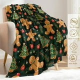 Festive Gingerbread Men Throw Blanket- Ultra Soft, Lightweight ...