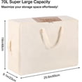 Blanket Storage Bags, Canvas Foldable Closet Organizers Containers with ...