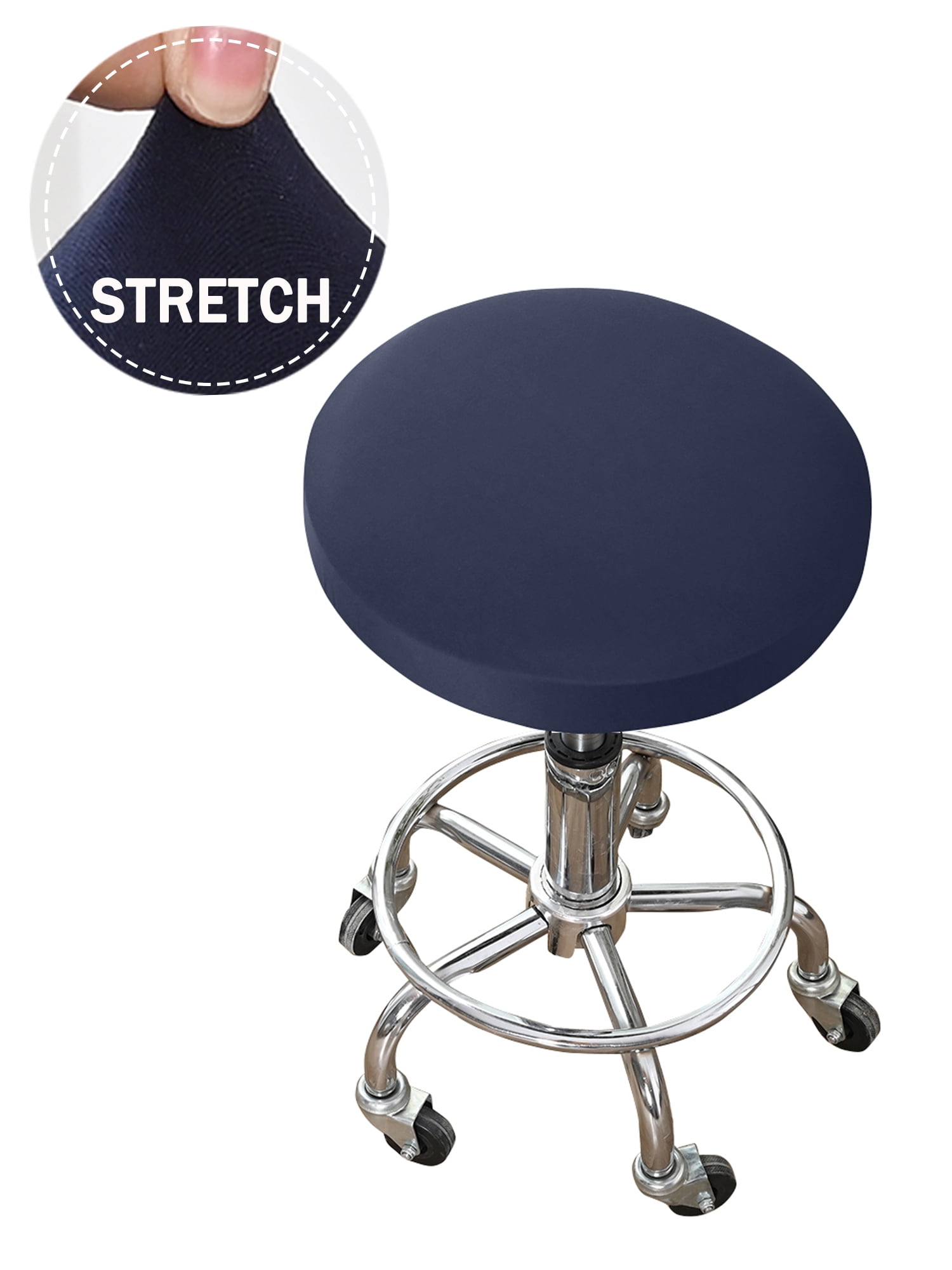 KBOOK Elastic Round Stool Cover Armless Round Chair Cushion Slipcover ...