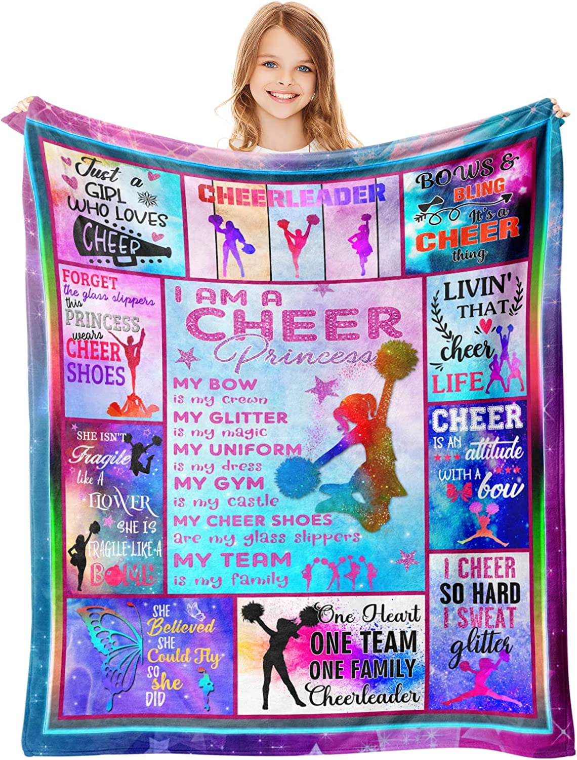 Cheerleader Gifts for Girls, Cheerleader Gifts Blanket 60"x50", Cheer ...