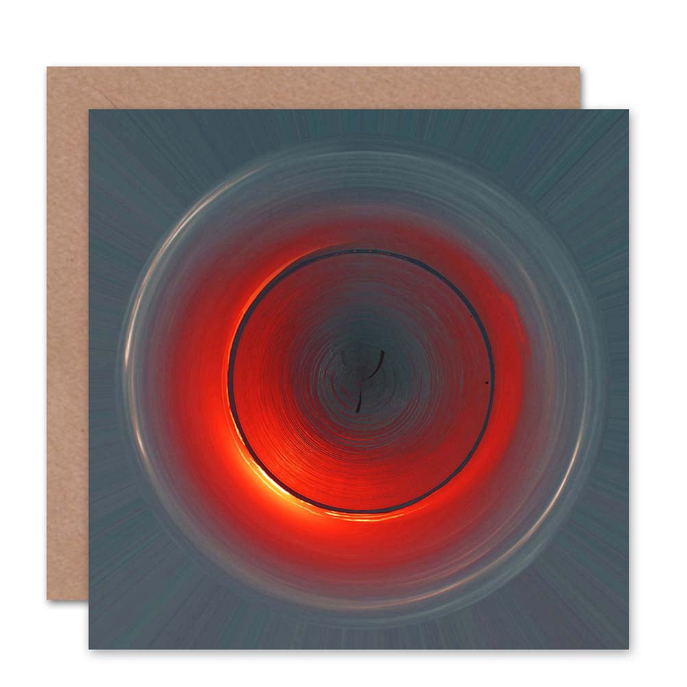 Abstract Design Concentric Sunrise Greetings Card Plus Envelope Blank ...