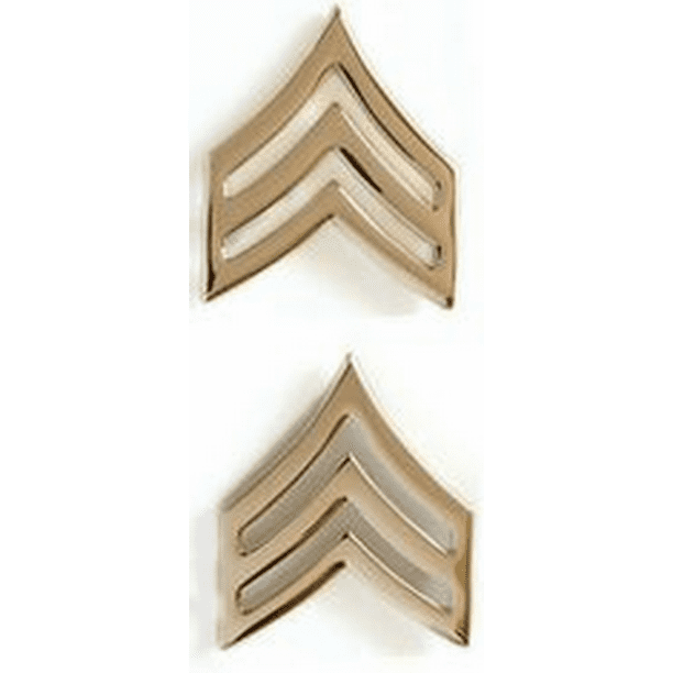 US Army Sergeant Gold Collar Rank Insignia - Walmart.com - Walmart.com