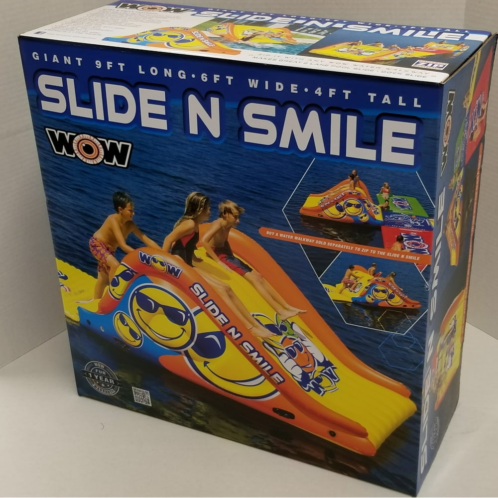 WOW Slide N' Smile 9' Floating Water Slide - Walmart.com - Walmart.com