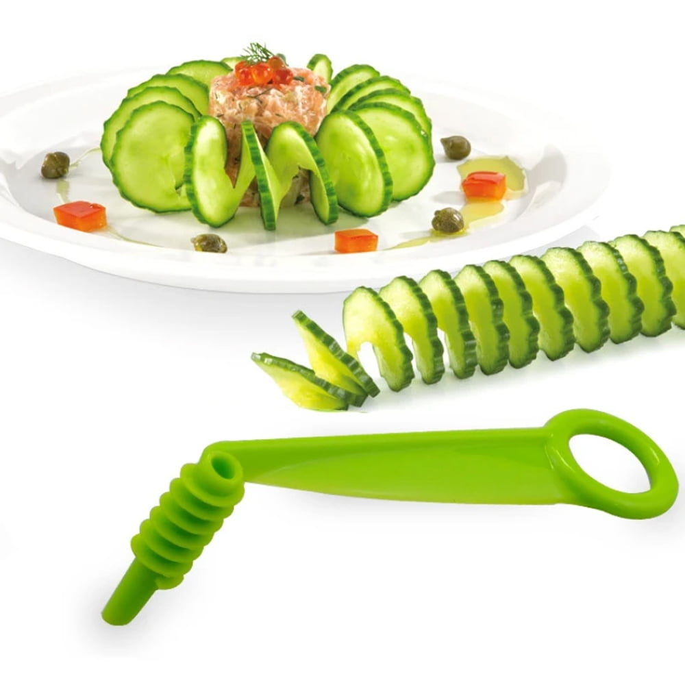 PEACNNG Cucumber Spiral Slicer Rotating Potato Tower Hand Crank ...
