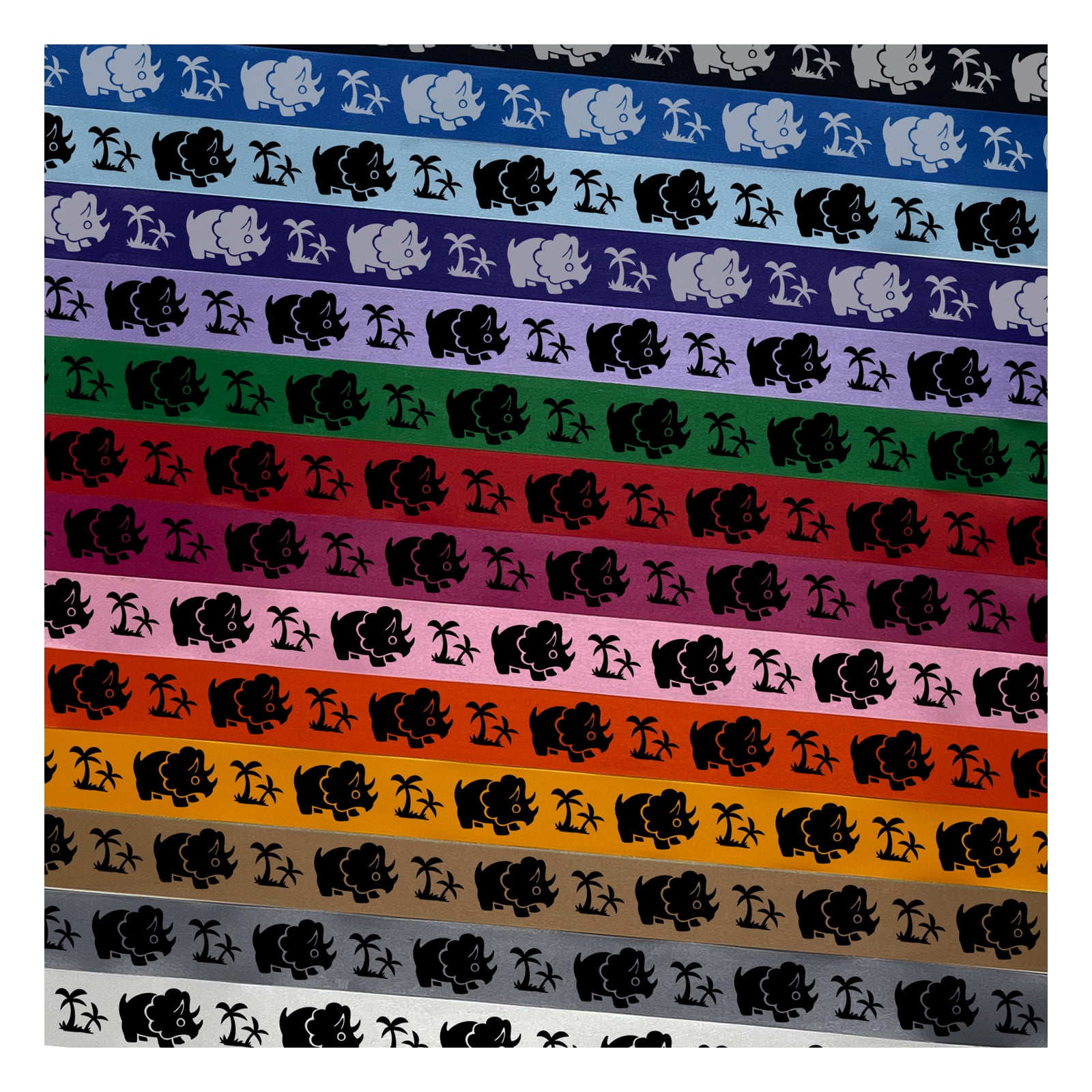 Cute Triceratops Dinosaur Satin Ribbon for Gift Wrapping Bows Craft DIY ...