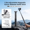1.2M Extension Rod Kit for DJI Osmo 360/Action 5 Pro/4/3, Invisible ...