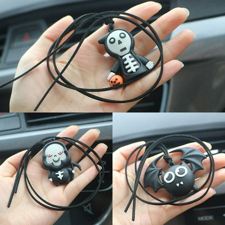 SHTUUYINGG Cool Skeleton car suspension decoration, Mirror car ...