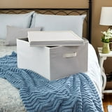Household Essentials Jumbo Canvas Storage Box with Lid - Walmart.com