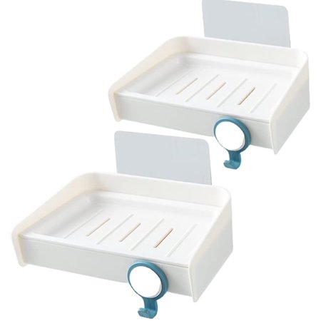 HUACA Set of 2 bathroom shelves-wall-mount-for non-perforated bathroom ...