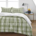 Abstract Geometric Buffalo Plaid Soft Breathable Bedding Set with ...