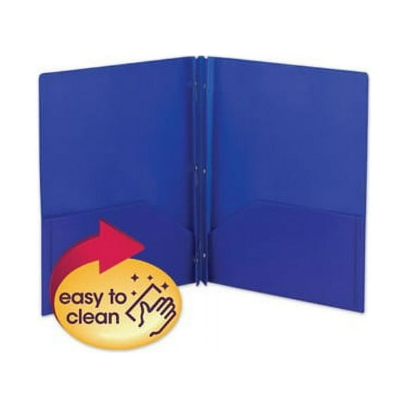 blue two pocket folders