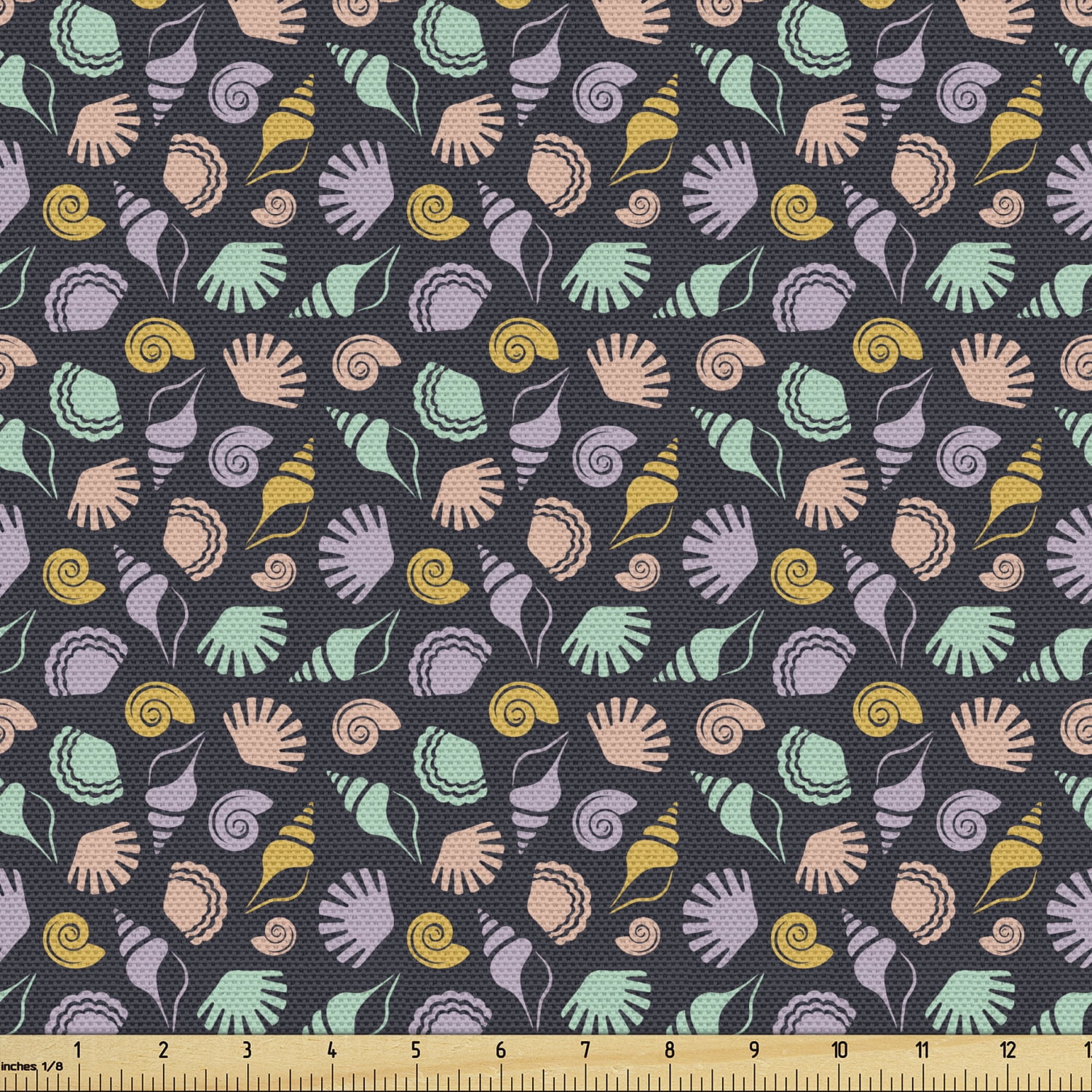 Underwater Fabric by the Yard Upholstery, Sea Shells Cockleshell ...