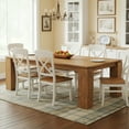 Tribesigns 86-Inch Farmhouse Dining Table for 8-10, Wood Kitchen Table ...