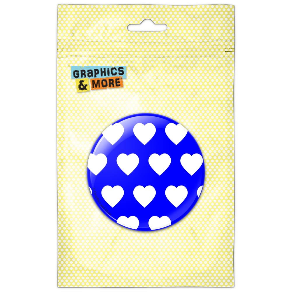 Sweet Heart Pattern Blue Pinback Button Pin Badge - Walmart.com