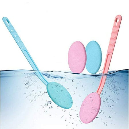 Easy Body Lotion Applicator Back Cleaner for Shower, 2 Pc Long Handled ...