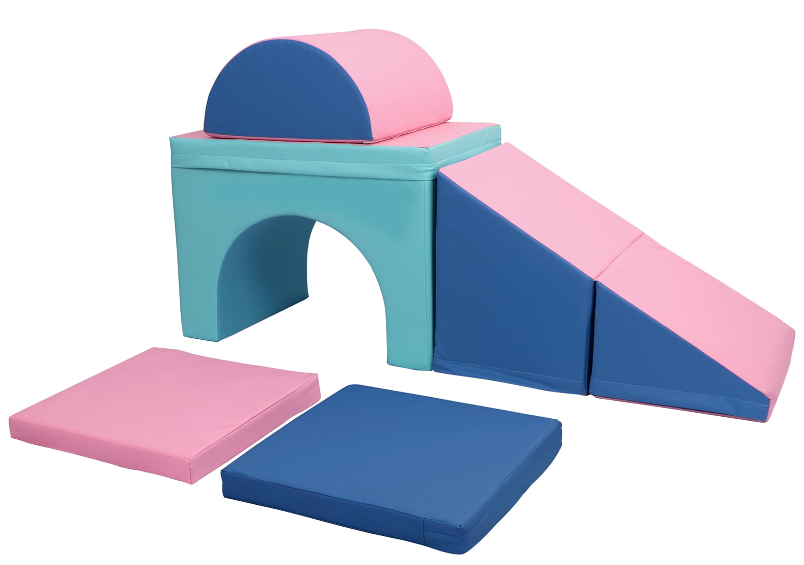 Soft Play Foam Climbing Blocks Fo Toddle, 5-Piece Soft Foam Climbing ...