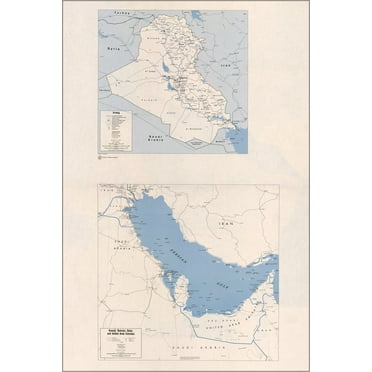 24"x36" Gallery Poster, cia map of egypt israel syria jordan 1997 ...