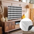 Black White TV Dust Cover 50 Inch, Buffalo Plaid Computer Monitor Cover ...