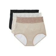 Olga Womens Secret Hug Scoop Full Brief 3-Pack Style-873J3 - Walmart.com