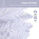 SHareconn 6ft Slim Pencil Christmas Tree, Prelit, 240 Multi-Color ...