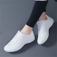 Cheer Shoes for Women White Cheerleading Athletic Dance Shoes Flats ...